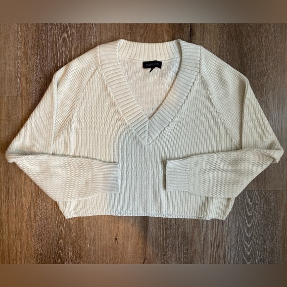 Express | Sweaters | Knitted Express Cropped Sweater | Poshmark